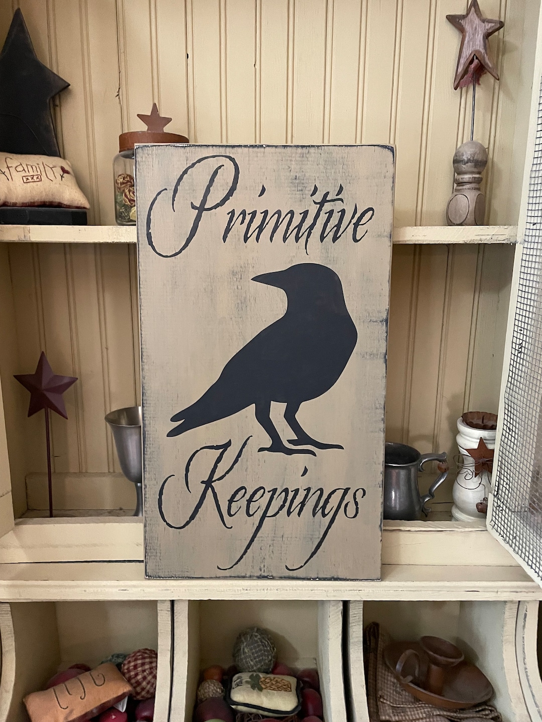 Primitive Keepings Crow Sign, Country, Colonial, Farmhouse, Early Goods ...