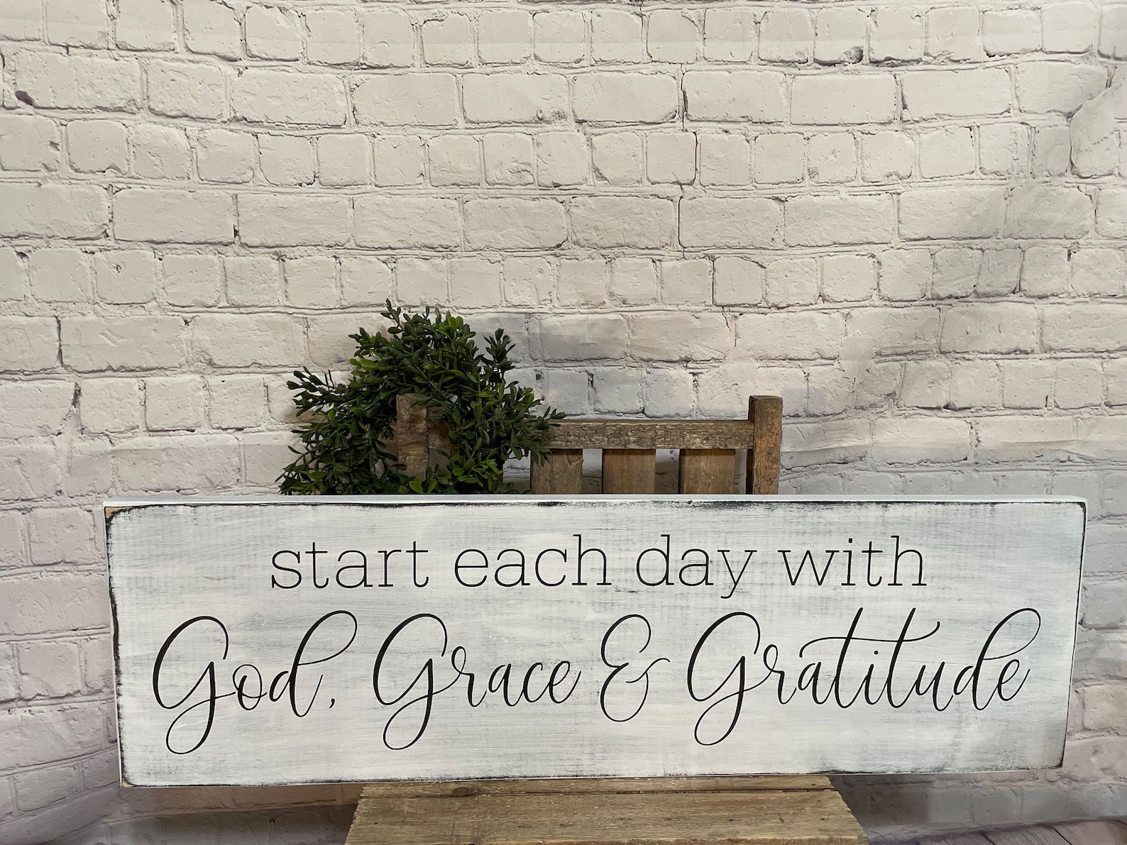 God Grace and Gratitude Sign/ Religious / Farmhouse / Faith /wood Sign ...