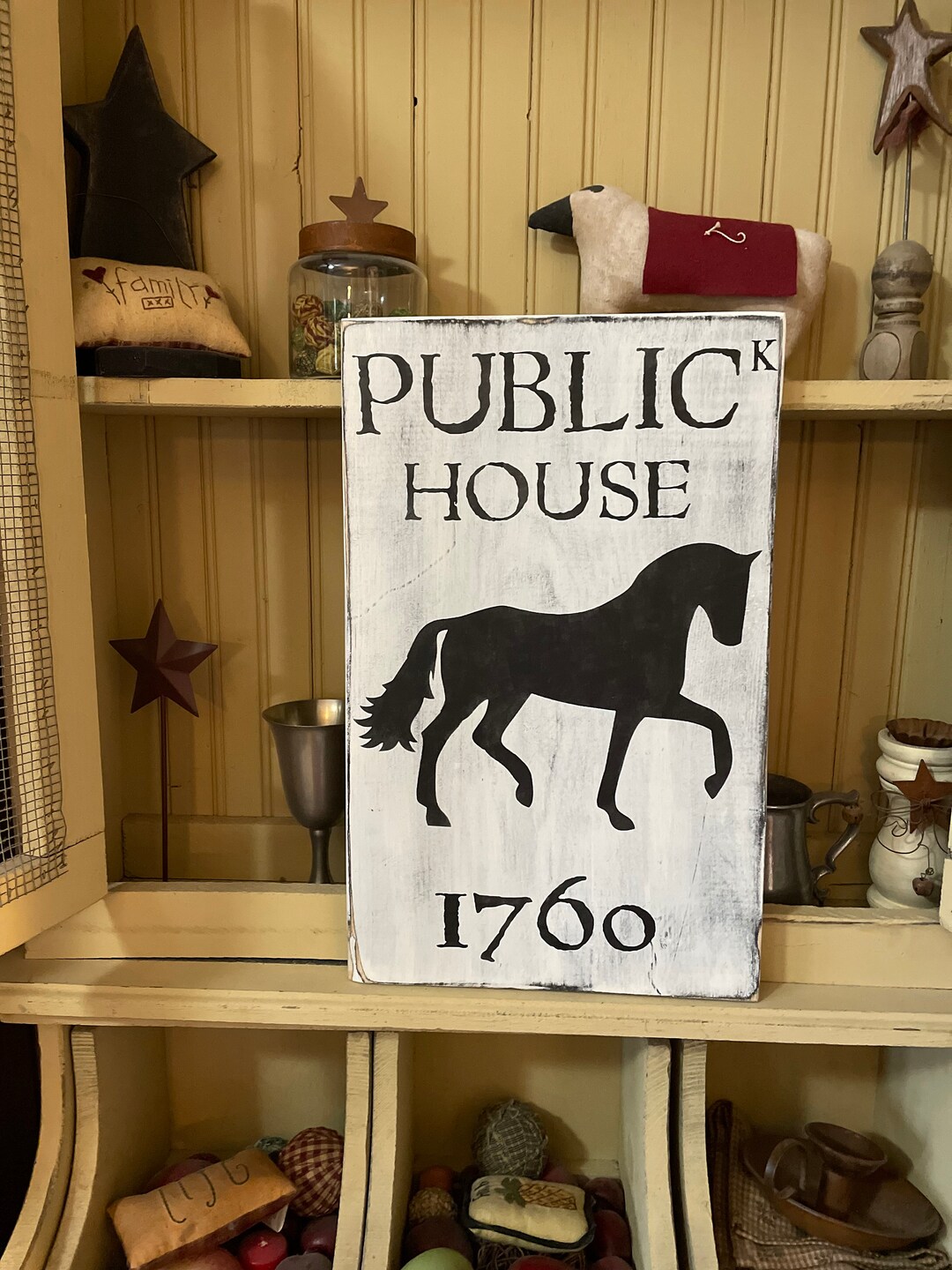Public House Sign, Primitive, Country, Folk Art, Primitive Decor, Prim ...