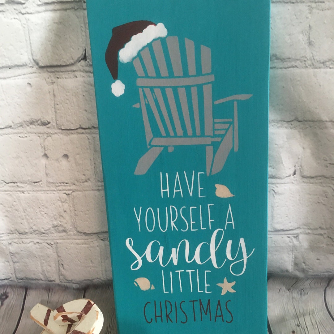 Beach Theme Christmas Wood Sign, Cottage Style, Christmas Decor, Beach ...