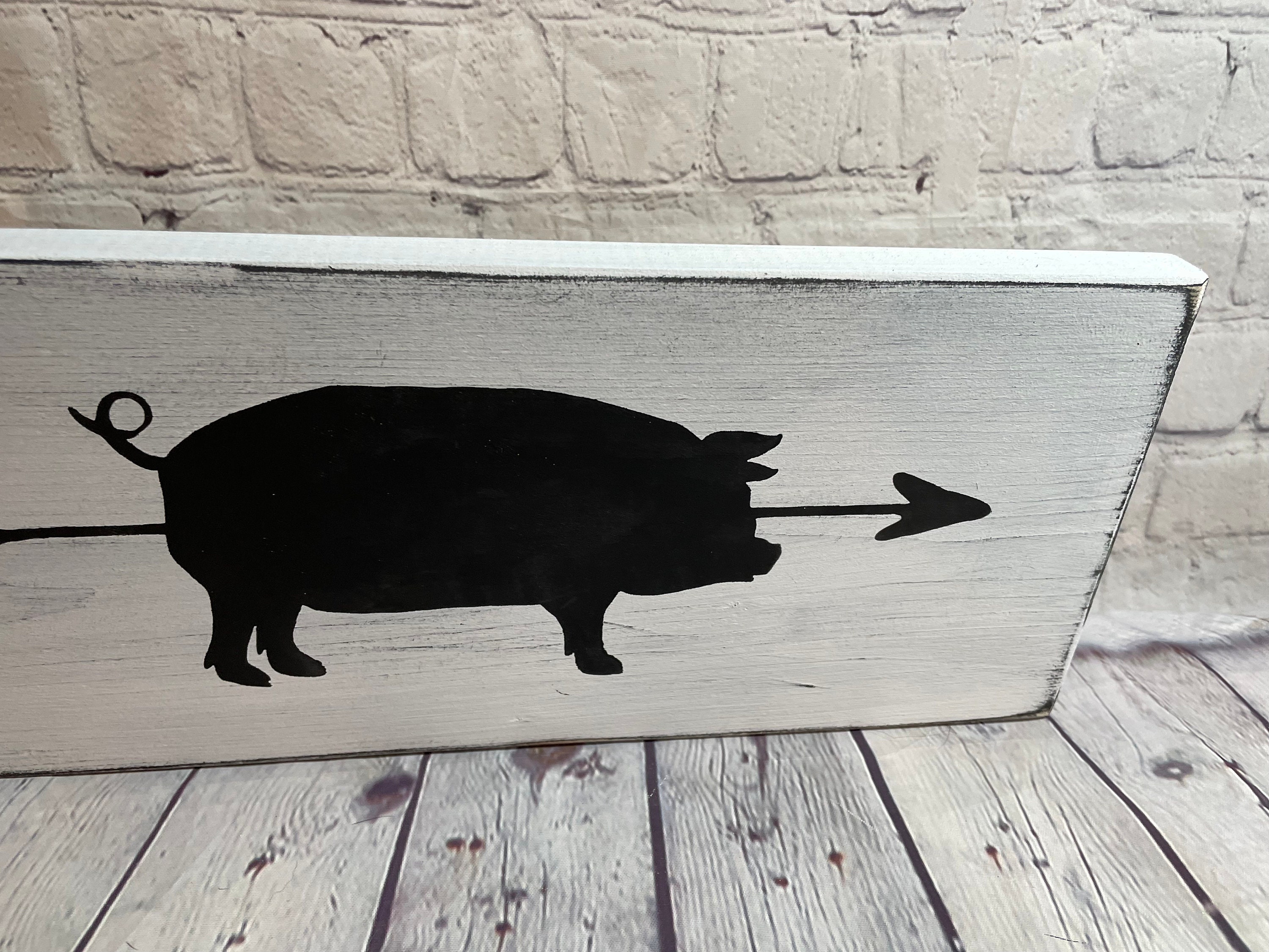 Pig Arrow Sign, Farmhouse, Home Decor, Farm Life, Chickens, Small Sign ...