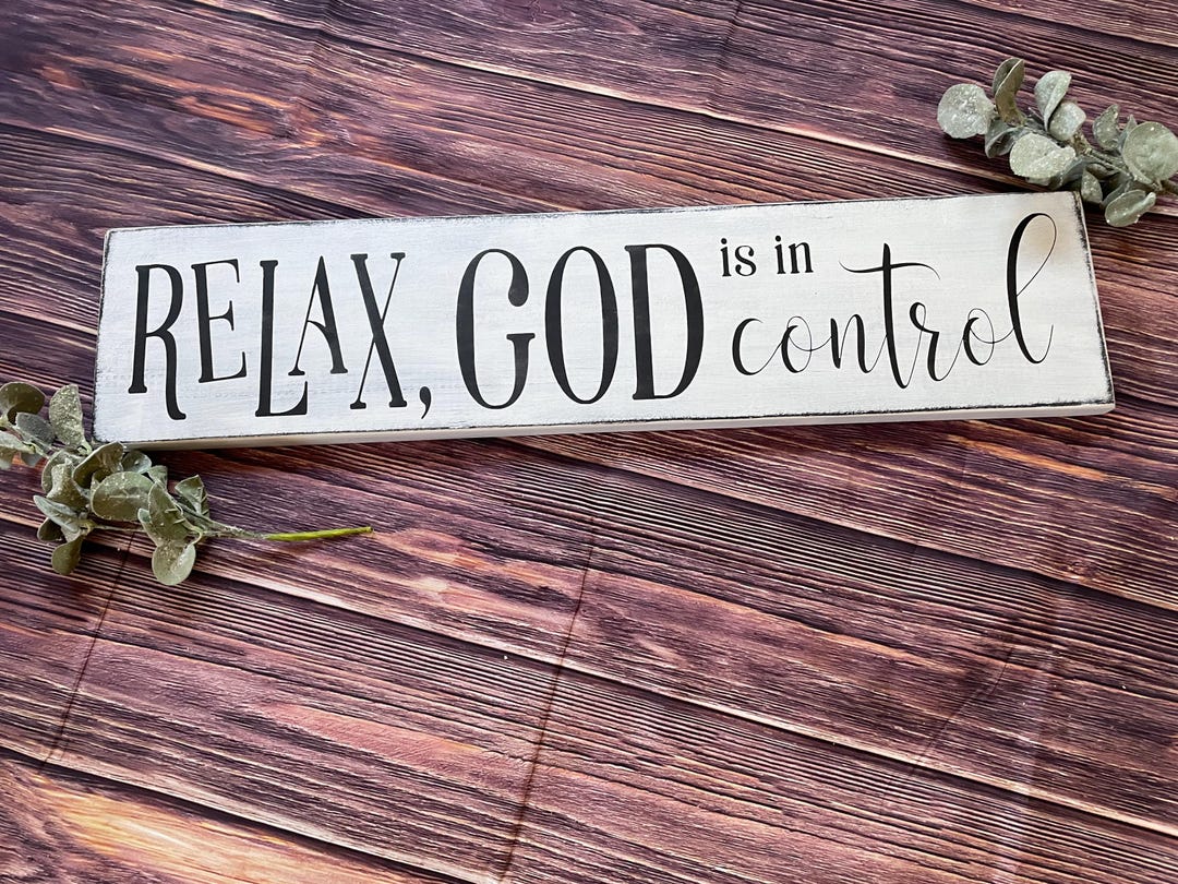 God is in Control, Wood Sign, Home Decor, Scripture Wall Art, Bible ...
