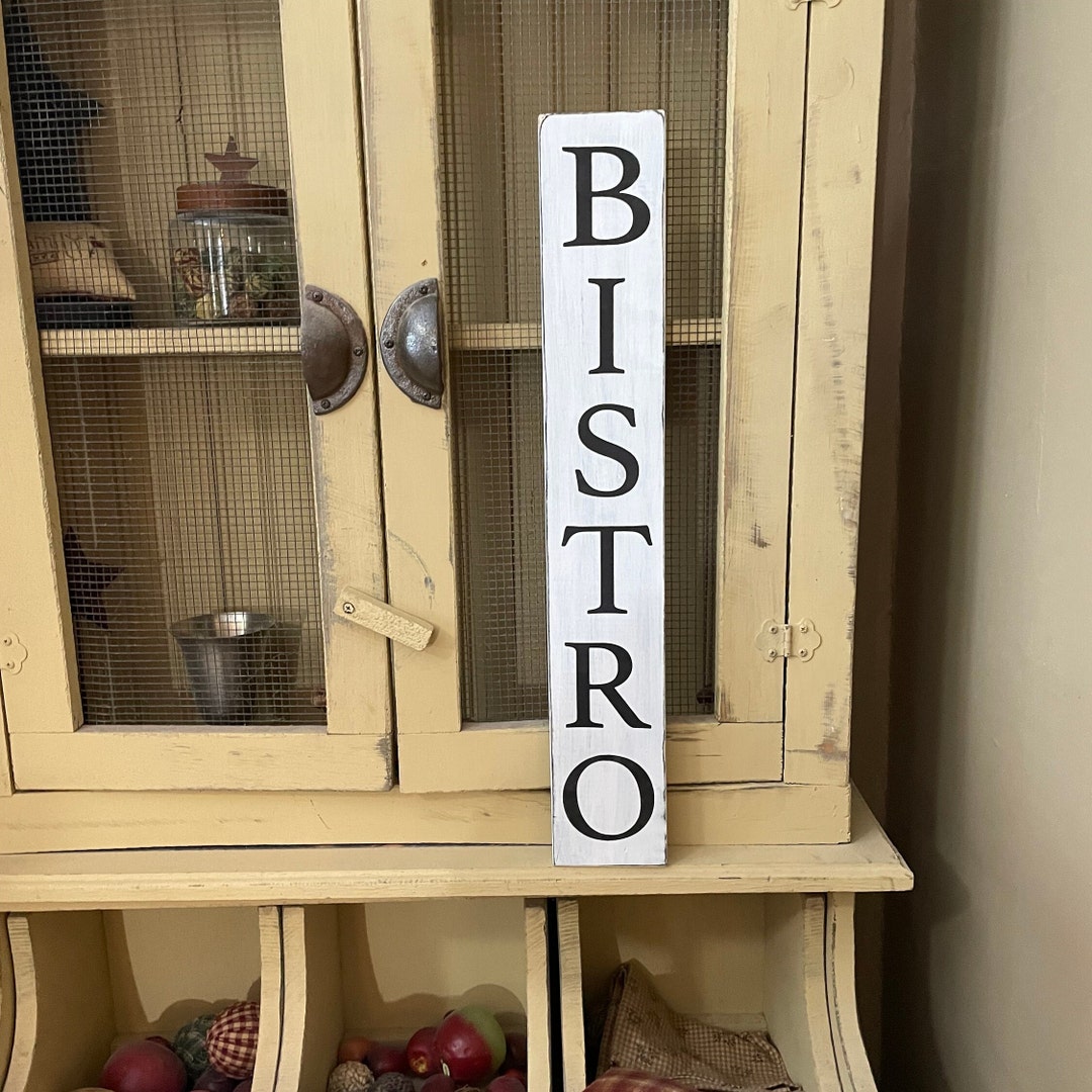 Bistro Sign, Wood Sign, Wall Decor, Primitive, Country, Farmhouse ...