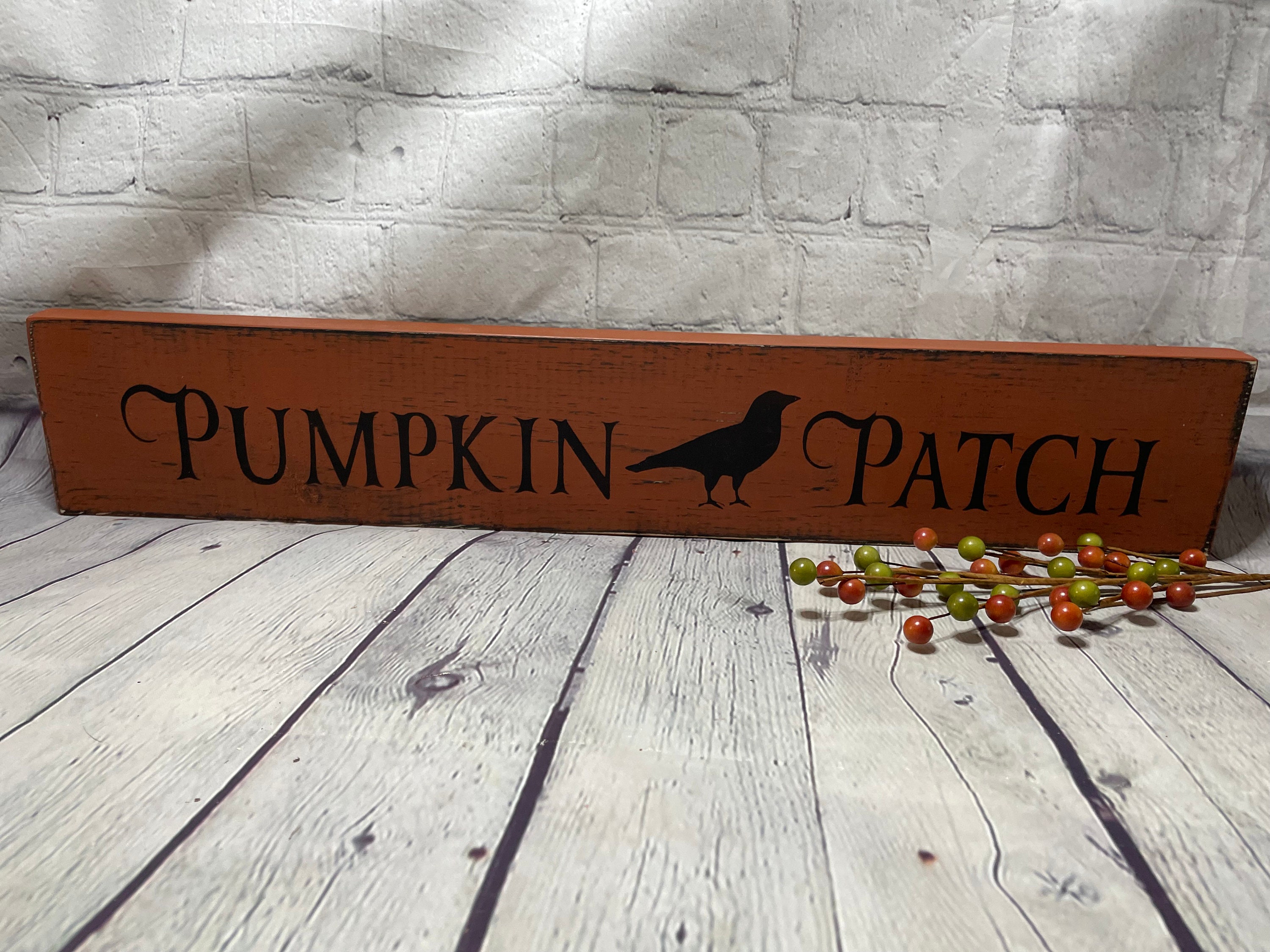 Pumpkin Patch wood sign Halloween fall decor home decor | Etsy