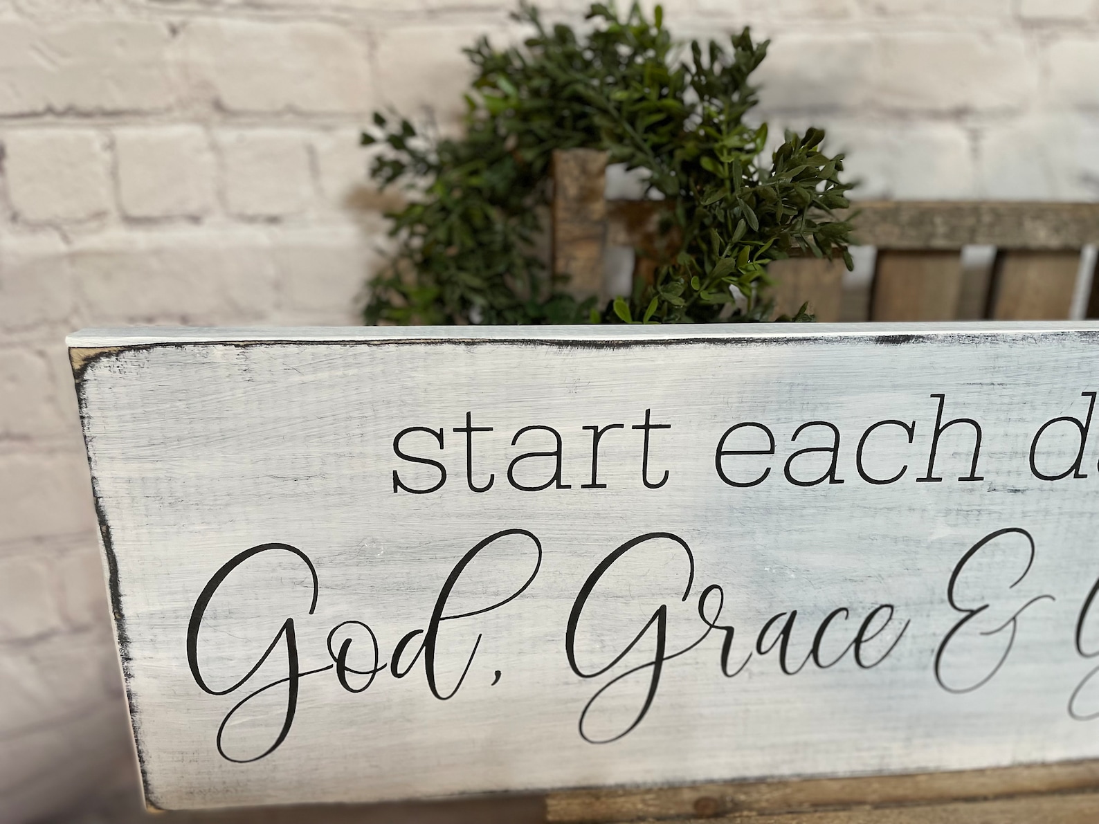 God Grace and Gratitude Sign/ Religious / Farmhouse / Faith /wood Sign ...