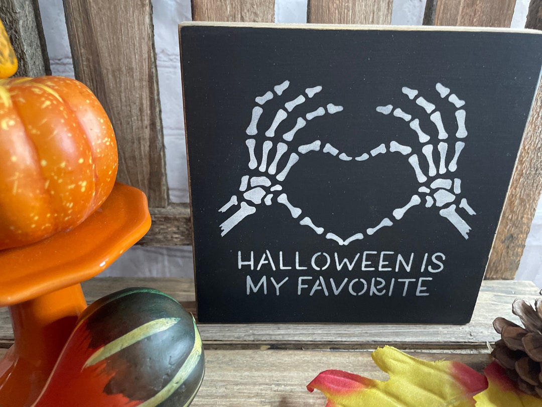 Halloween is My Favorite Wood Sign, Tiered Tray Decor, Shelf Sitter ...