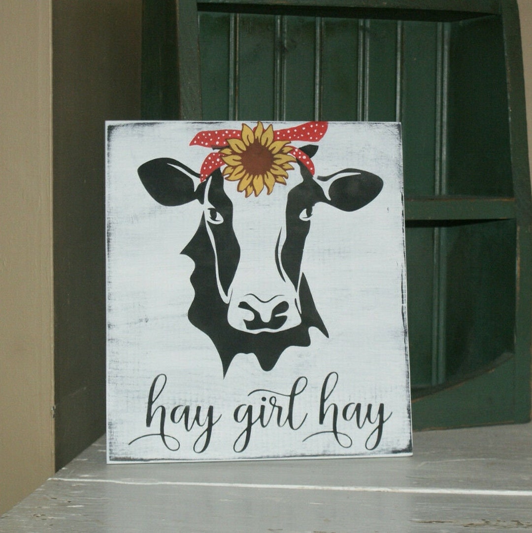 Cow Wood Sign, Wall Decor, Rustic Sign, Primitive, Home Decor, Country ...