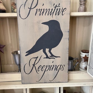 Primitive Keepings Crow Sign, Country, Colonial, Farmhouse, Early Goods ...
