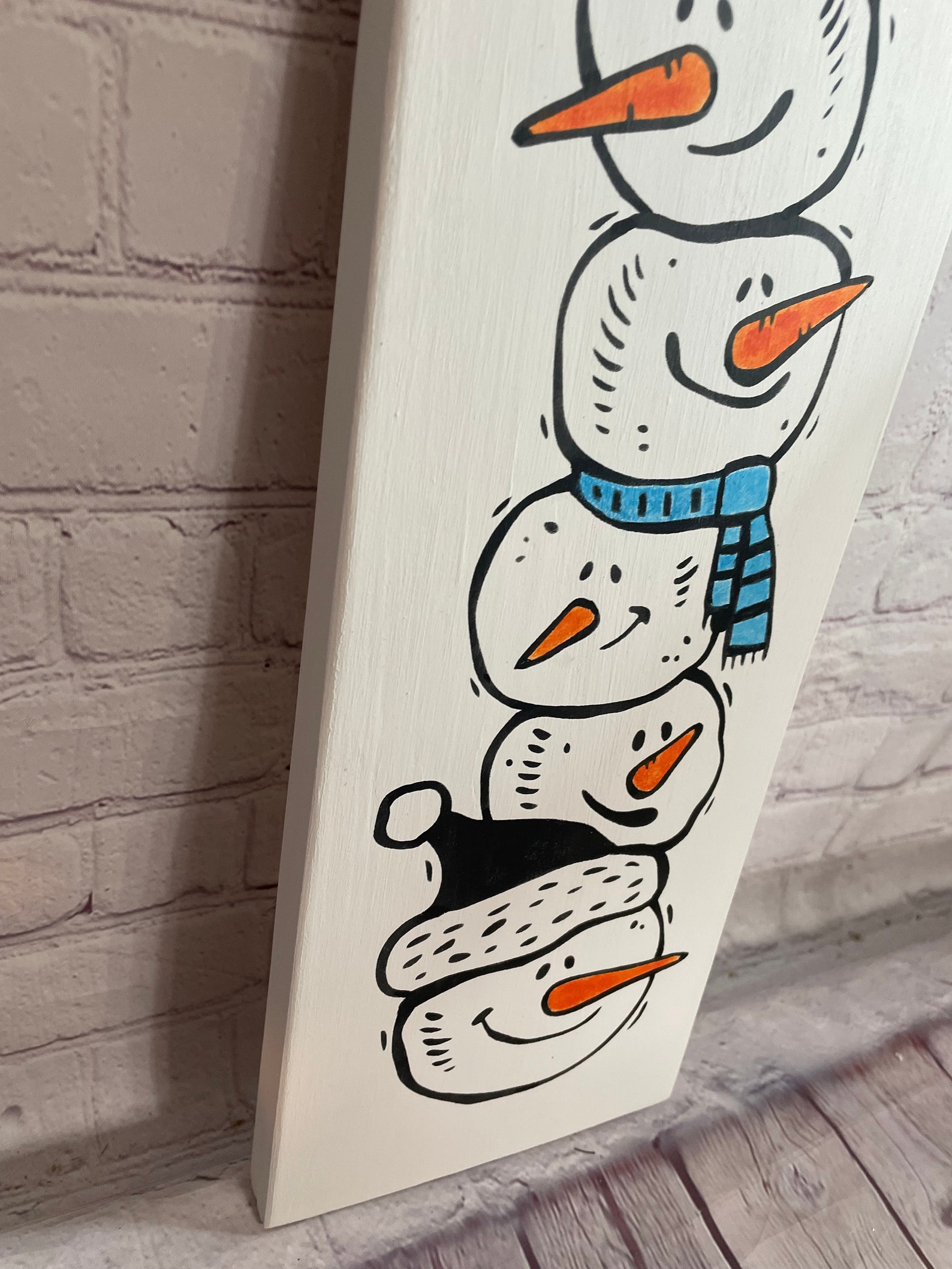 Snowmen Wood Sign, Snowmen Stack Sign, Primitive, Country, Farmhouse ...