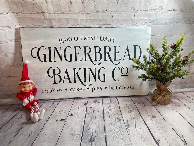 Gingerbread Baking Co. Wood Sign Farmhouse Primitive - Etsy