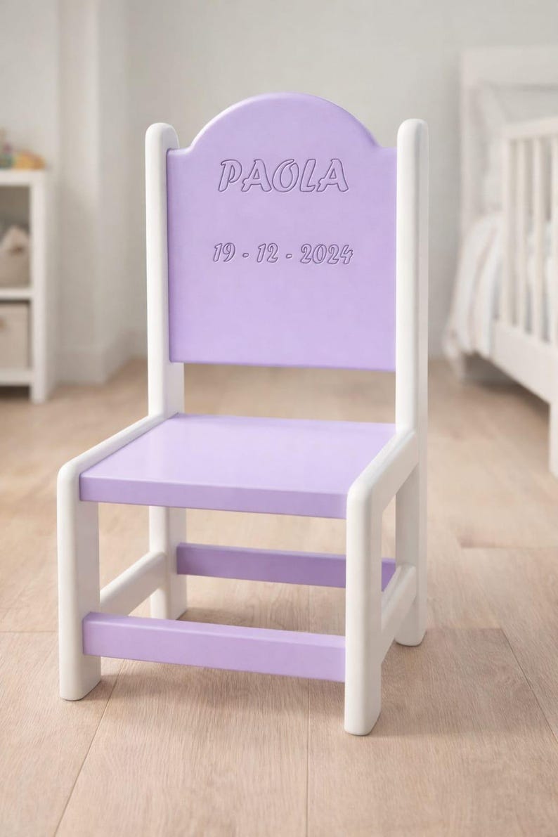 Personalized Wooden Kids Chair With Name | Handmade Children's Chair ...