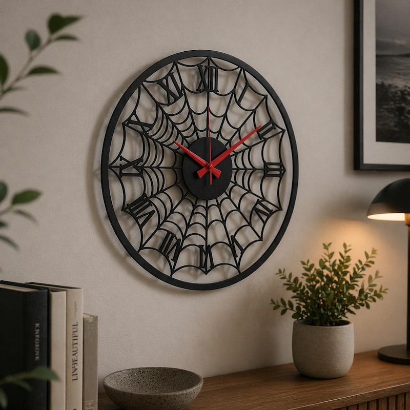 Metal Spider Clock - Etsy