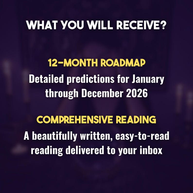 2026 New Year Reading, 12 Month Tarot Forecast, Psychic Future Psychic ...