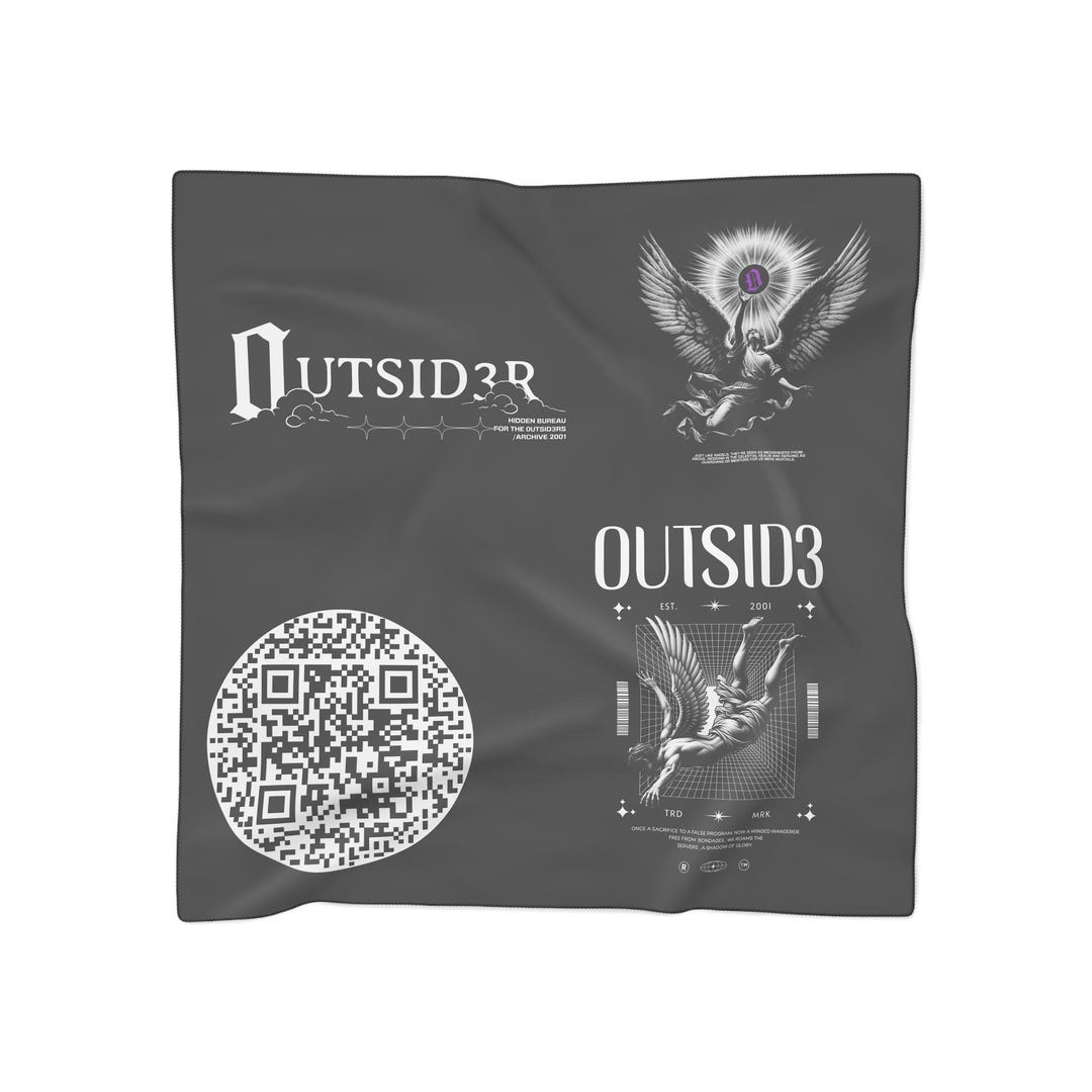 Outsid3 Gothic QR Code | Poly Scarf - Etsy