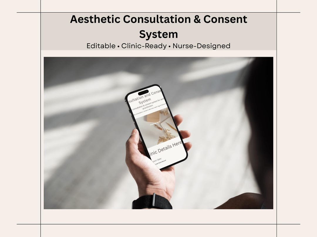 Editable Aesthetic Consultation & Consent Forms | Canva Template for ...