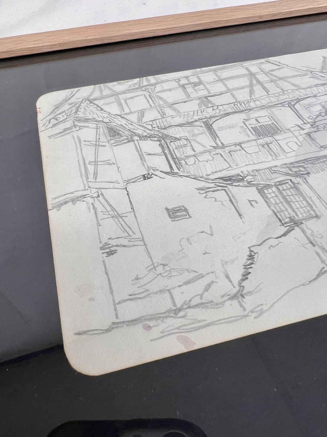 Vintage French Graphite Drawing, Vintage French Art - Etsy