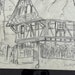 Vintage French Graphite Drawing, Vintage French Art - Etsy