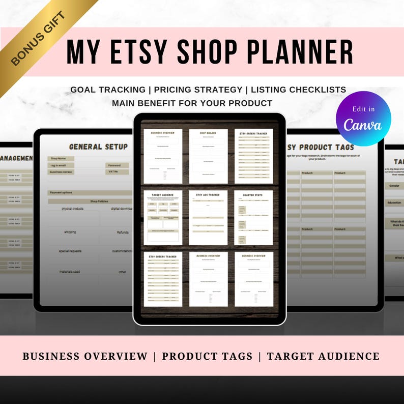 Etsy Shop Planner 2026 Ultimate Digital Printable | SEO Product Tag ...