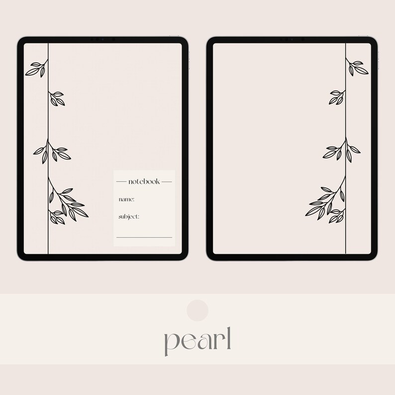 Minimalistic Digital Notebook Covers - Etsy