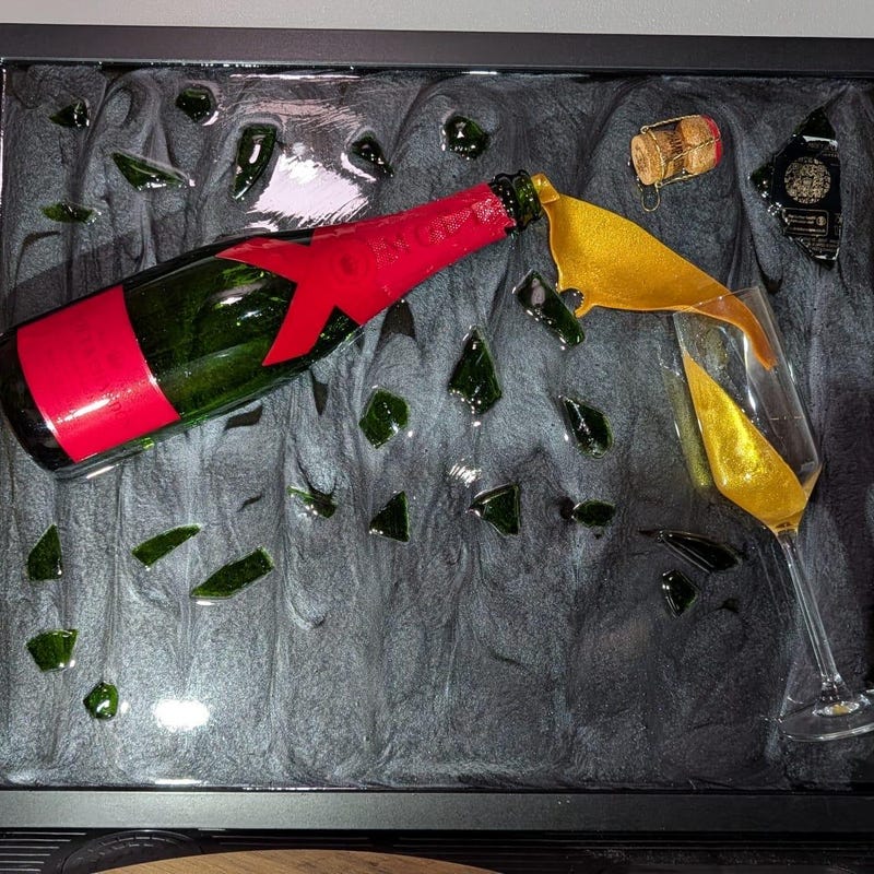 Resin Art With Bottle - Etsy UK