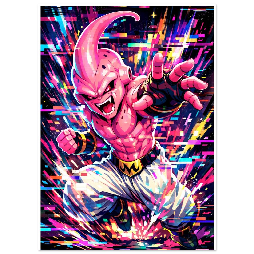 Kid Buu Glitch Classic Semi-glossy Paper Poster 13x18 Cm / 5x7″ - Etsy