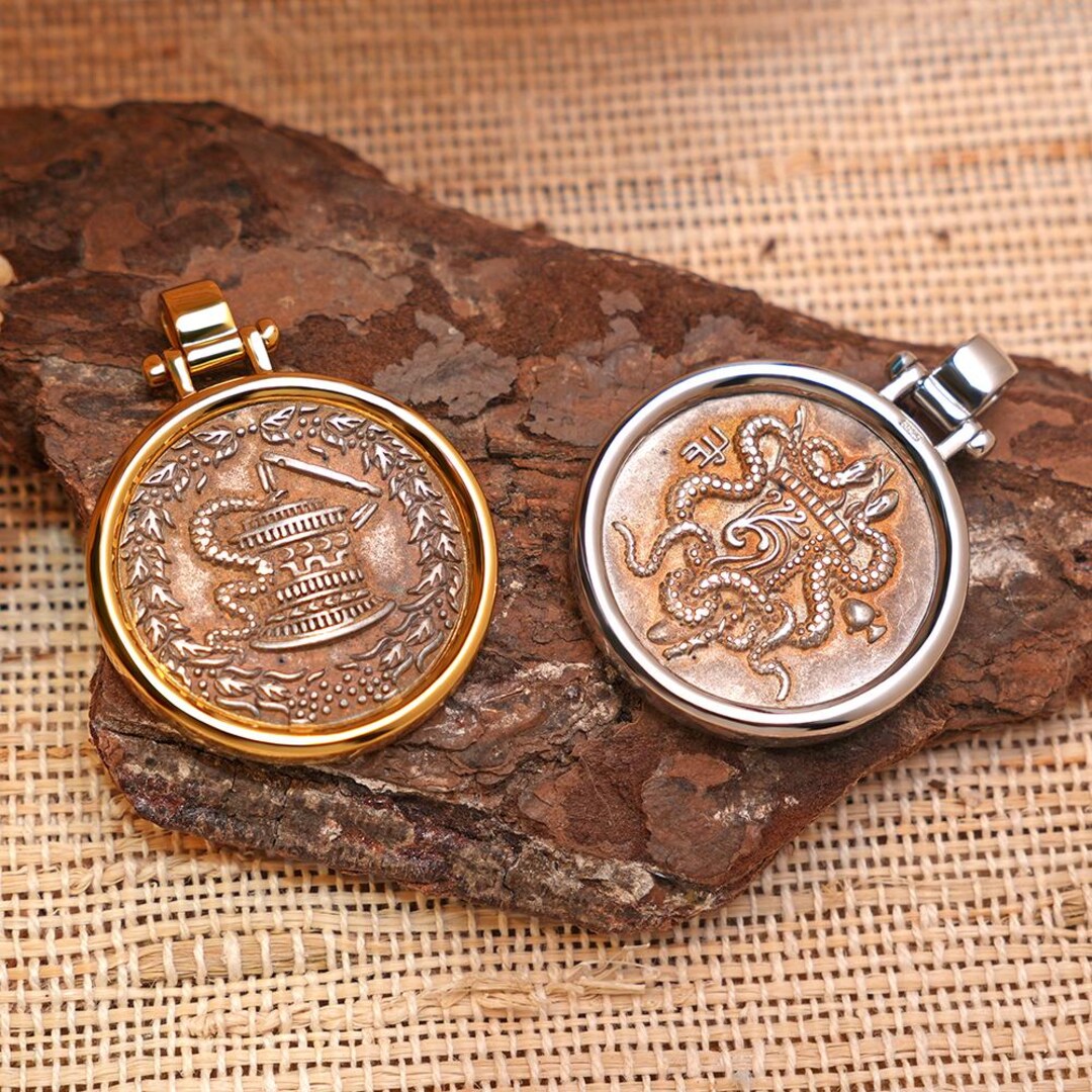 Minimalist Luxury Double-sided Coin Pendant Necklace, S925 Silver ...