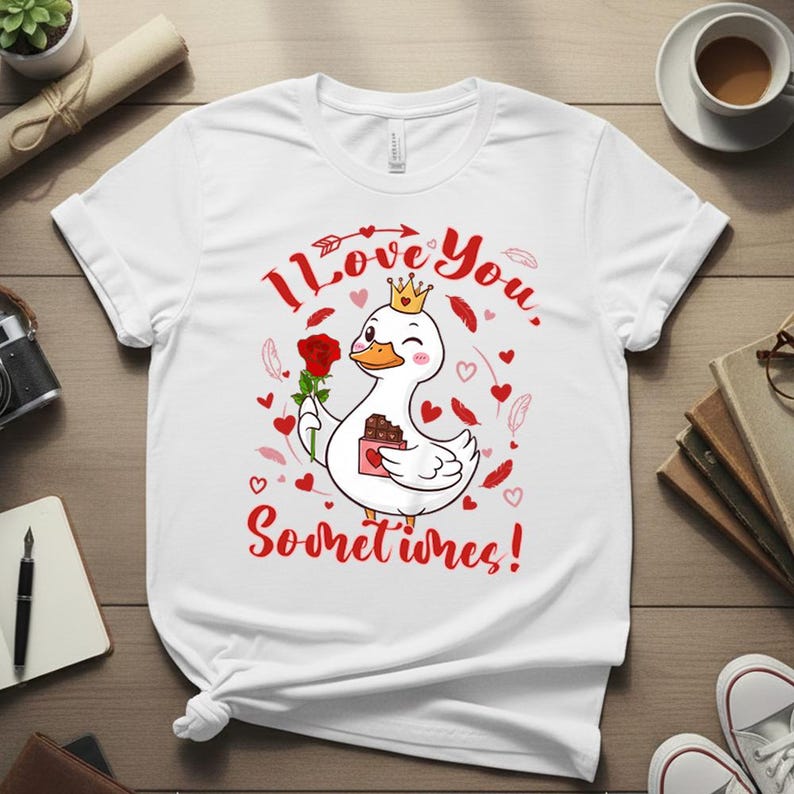 I Love You Sometimes Silly Goose PNG, Funny Valentine Love Quote, Cute ...