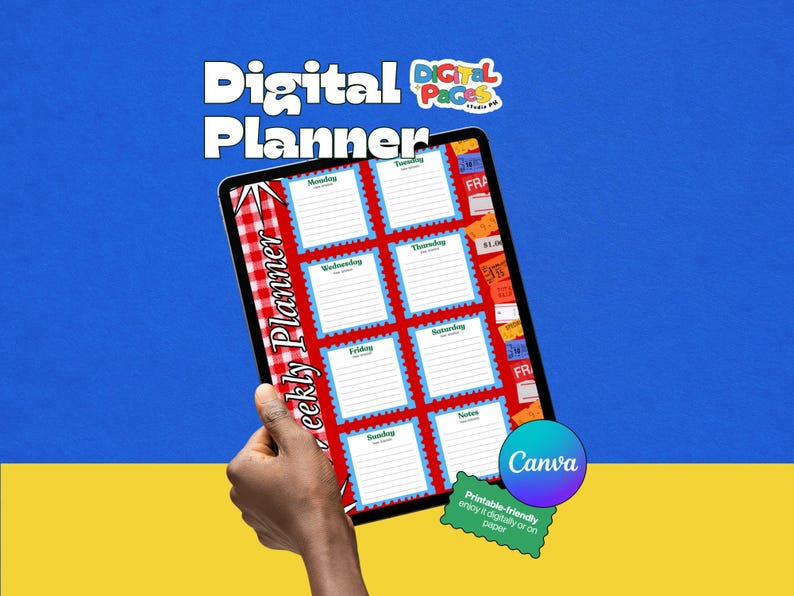 Digital Planner | Habit Tracker Canva Template (editable, Printable ...