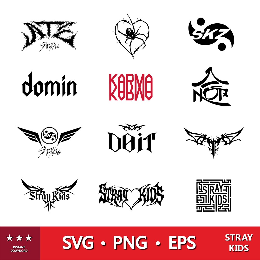 Kpop Stray Kids Logos | Kpop Cut Files | SVG, PNG and EPS File Instant ...