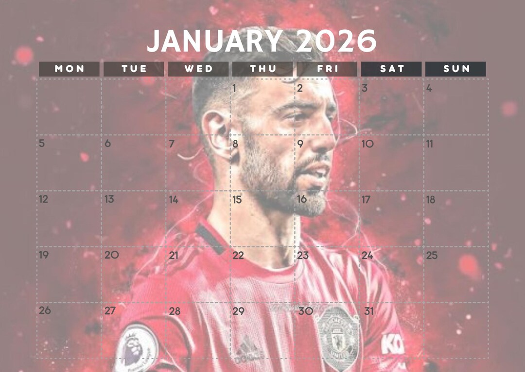 Manchester United Calendar - Etsy