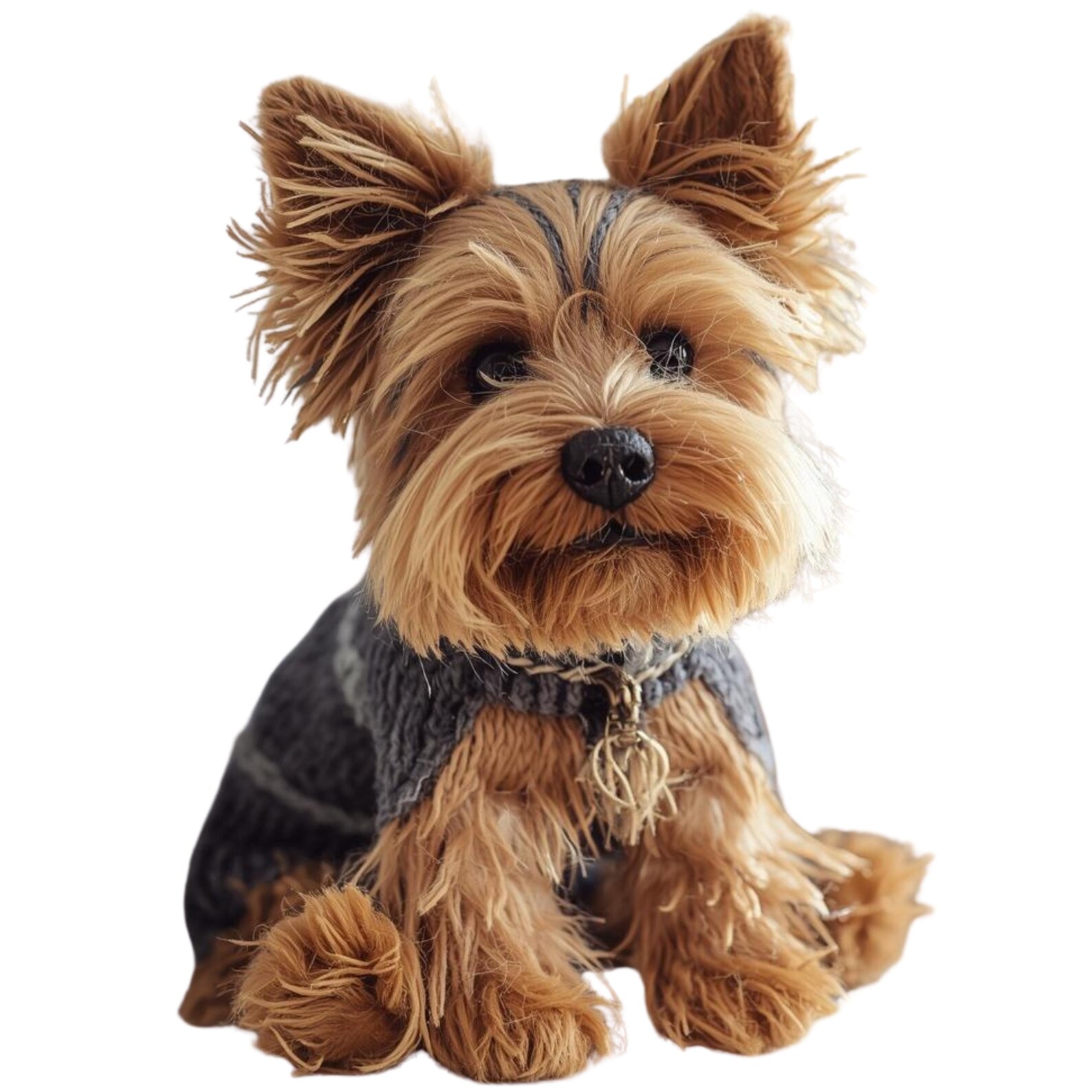 10 Cute Knitted Yorkie Clip Arts | Bundle of 10 JPG Images | Yorkshire ...
