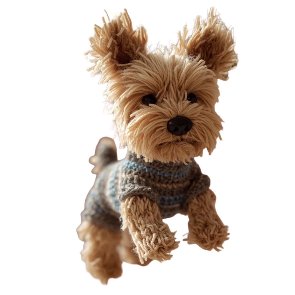 10 Cute Knitted Yorkie Clip Arts | Bundle of 10 JPG Images | Yorkshire ...