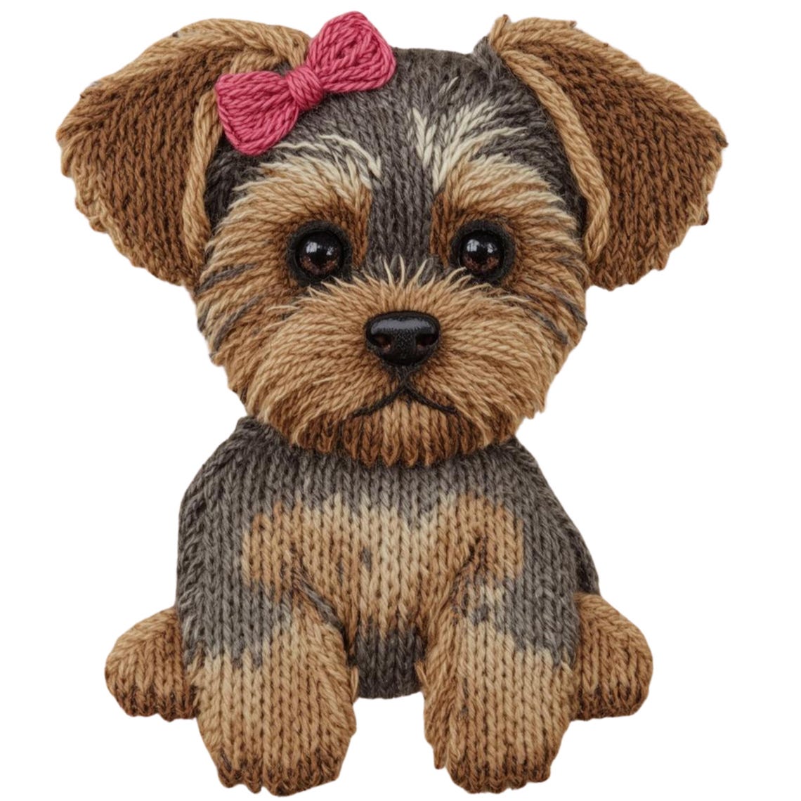 10 Cute Knitted Yorkie Clip Arts | Bundle of 10 JPG Images | Yorkshire ...