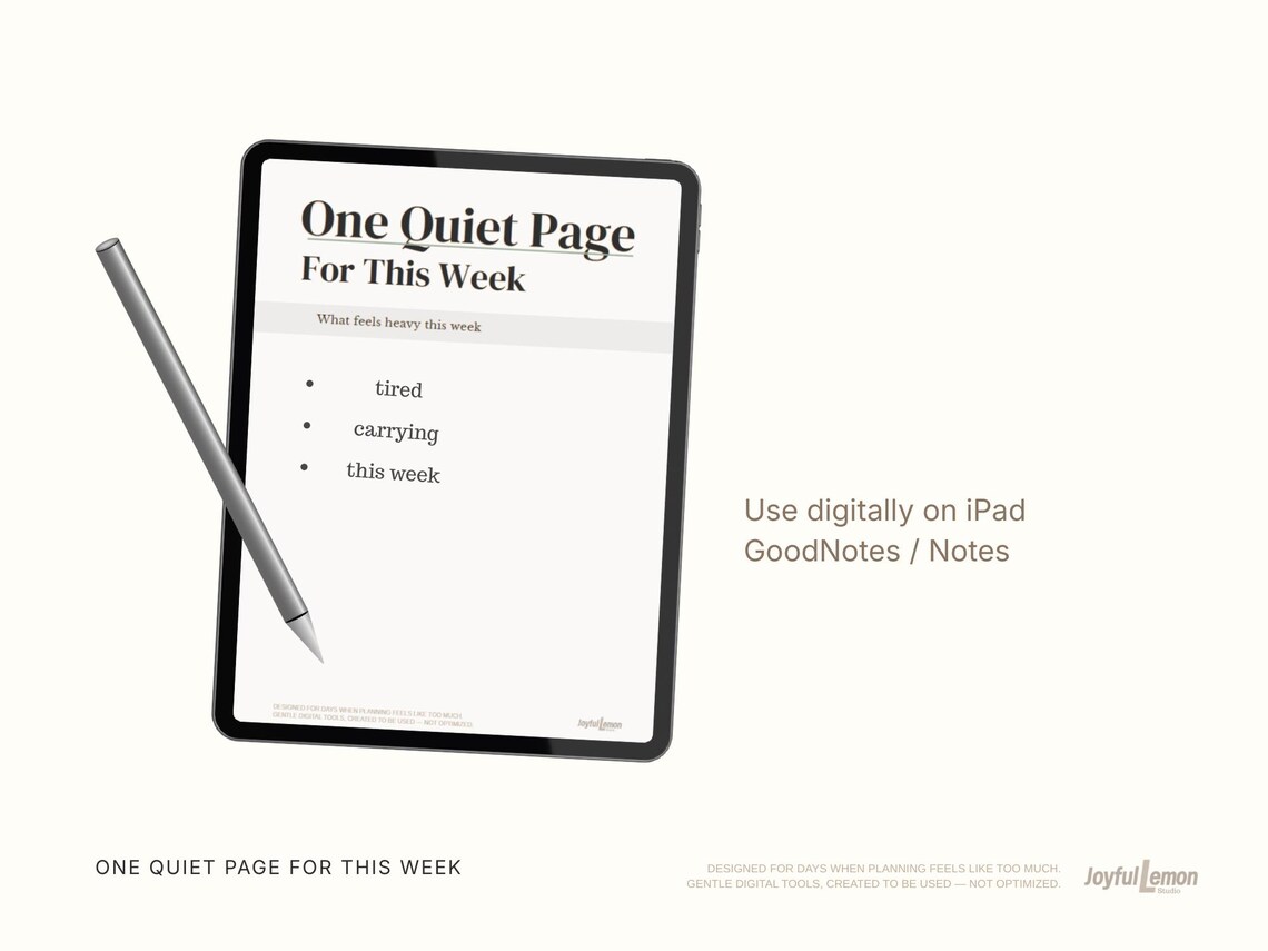 Weekly Reflection Page Printable PDF | Gentle Weekly Check-in | Low ...