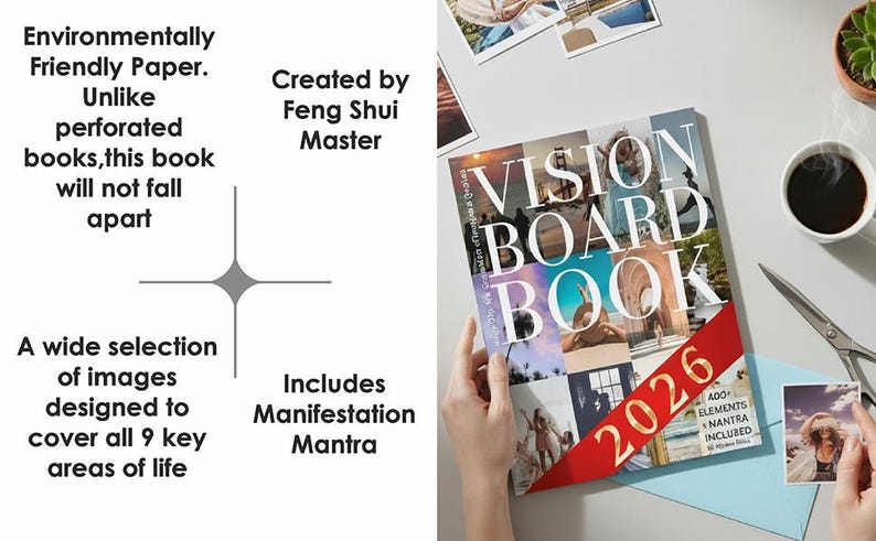 2026 Vision Board Book Printables Magazine Powerful Pictures, Quotes ...
