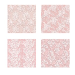 Pink Lace Digital Paper Set | Romantic Blush Lace Background | 12x12 ...