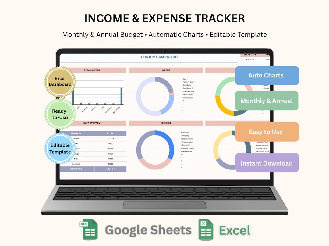 Small Business Bookkeeping Spreadsheet Income Expense Tracker Finance ...