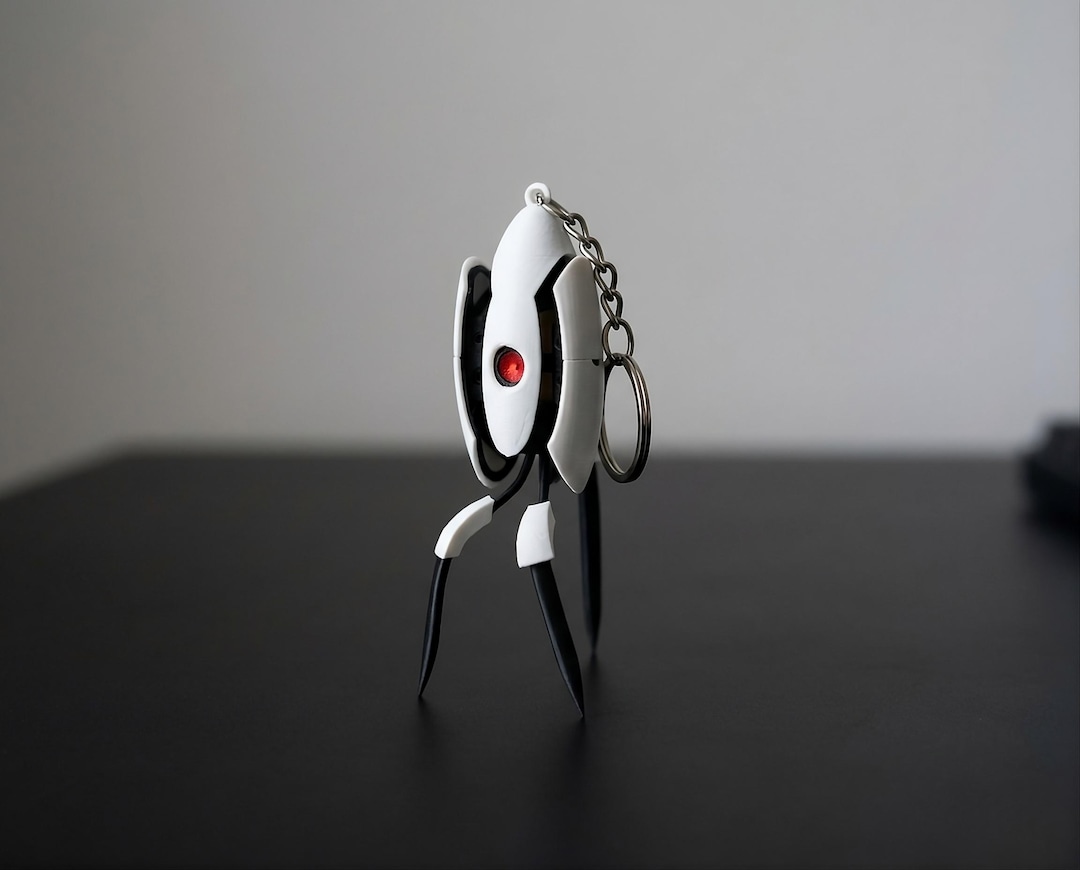 Portal Turret Keychain Backpack Charm Zipper Dangle PC Gaming Setup ...