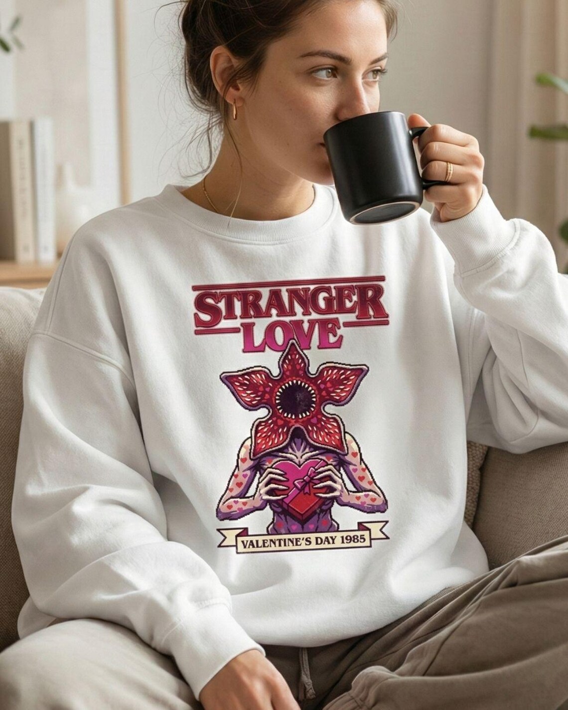 Stranger Love PNG Retro 80s Valentine | Funny Hawkins 11 Heart Design ...