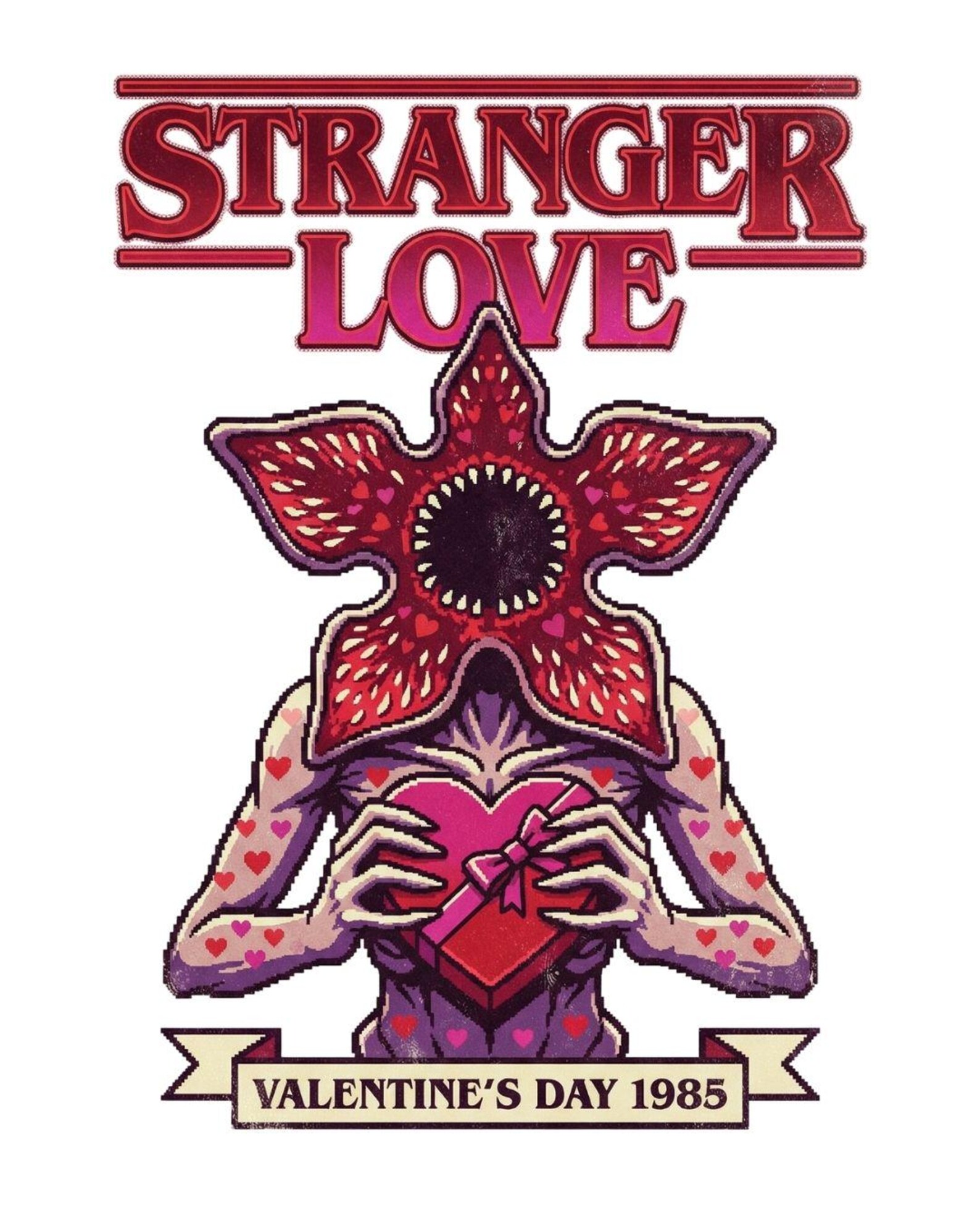 Stranger Love PNG Retro 80s Valentine | Funny Hawkins 11 Heart Design ...