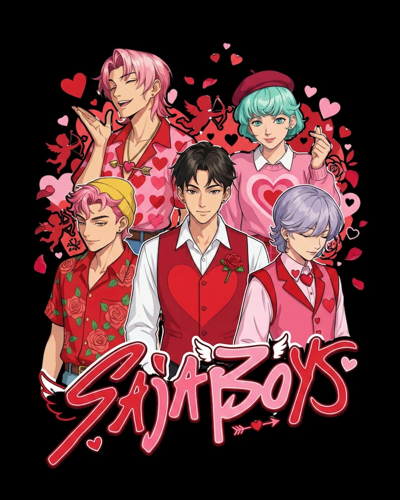 Saja Boys Valentine PNG Bundle, Kpop Demon Hunter Boy Group, Soda ...