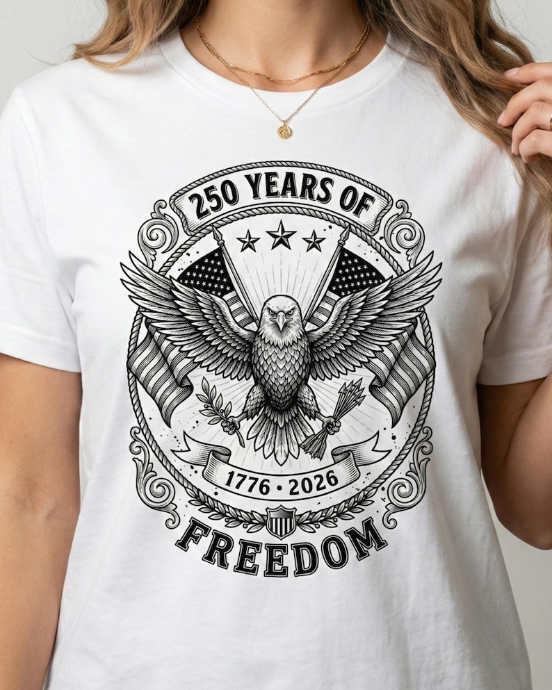 250th Anniversary USA Eagle SVG PNG, 1776-2026 American Flag ...