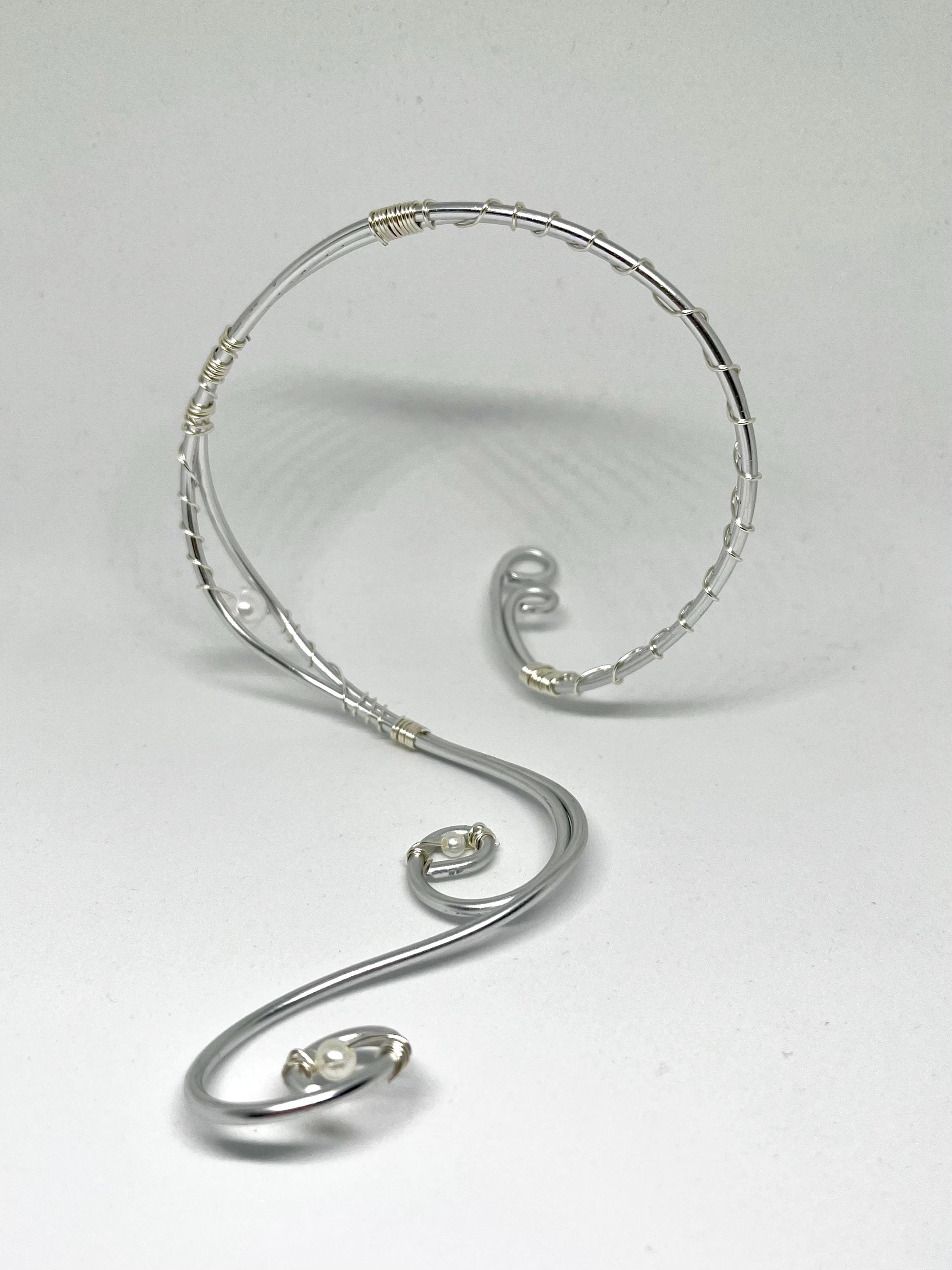 Upper Arm Bangle With Pearls – Elf Arm Jewelry, Boho Arm Cuff ...