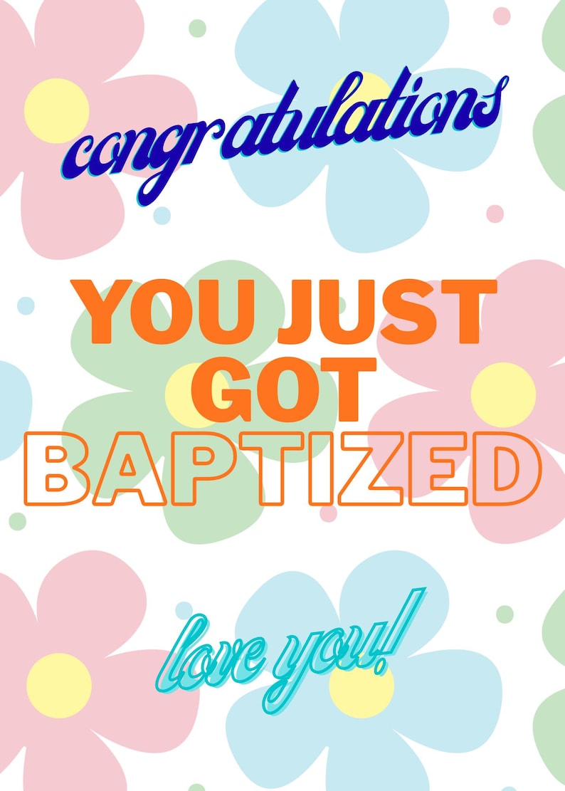 Baptism Congratulations Card | Printable PDF | Encouragement ...