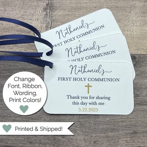 Personalized First Holy Communion Favor Tags - Etsy