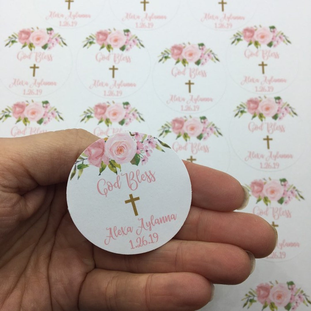 Custom Baptism Favor Stickers - Etsy