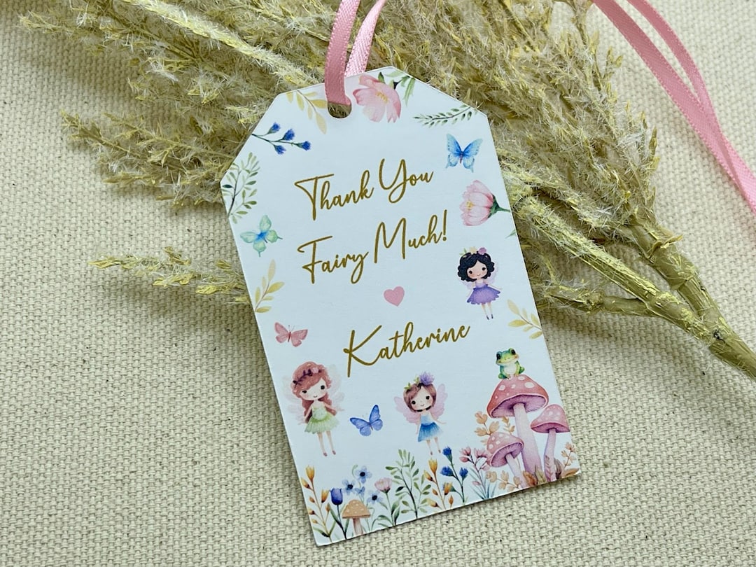 Whimsical Thank You Tags for Birthday Party - Etsy