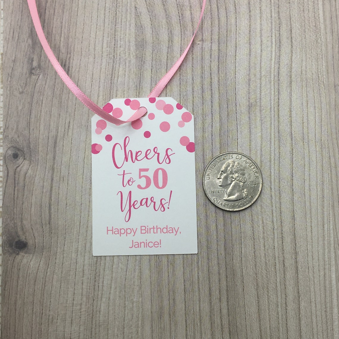 Personalized 50th Birthday Favor Tags Fifty and Fabulous - Etsy