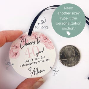 Cheers 40 Years Favor Tags, Champagne Favor Tags, Kissing My 30s ...