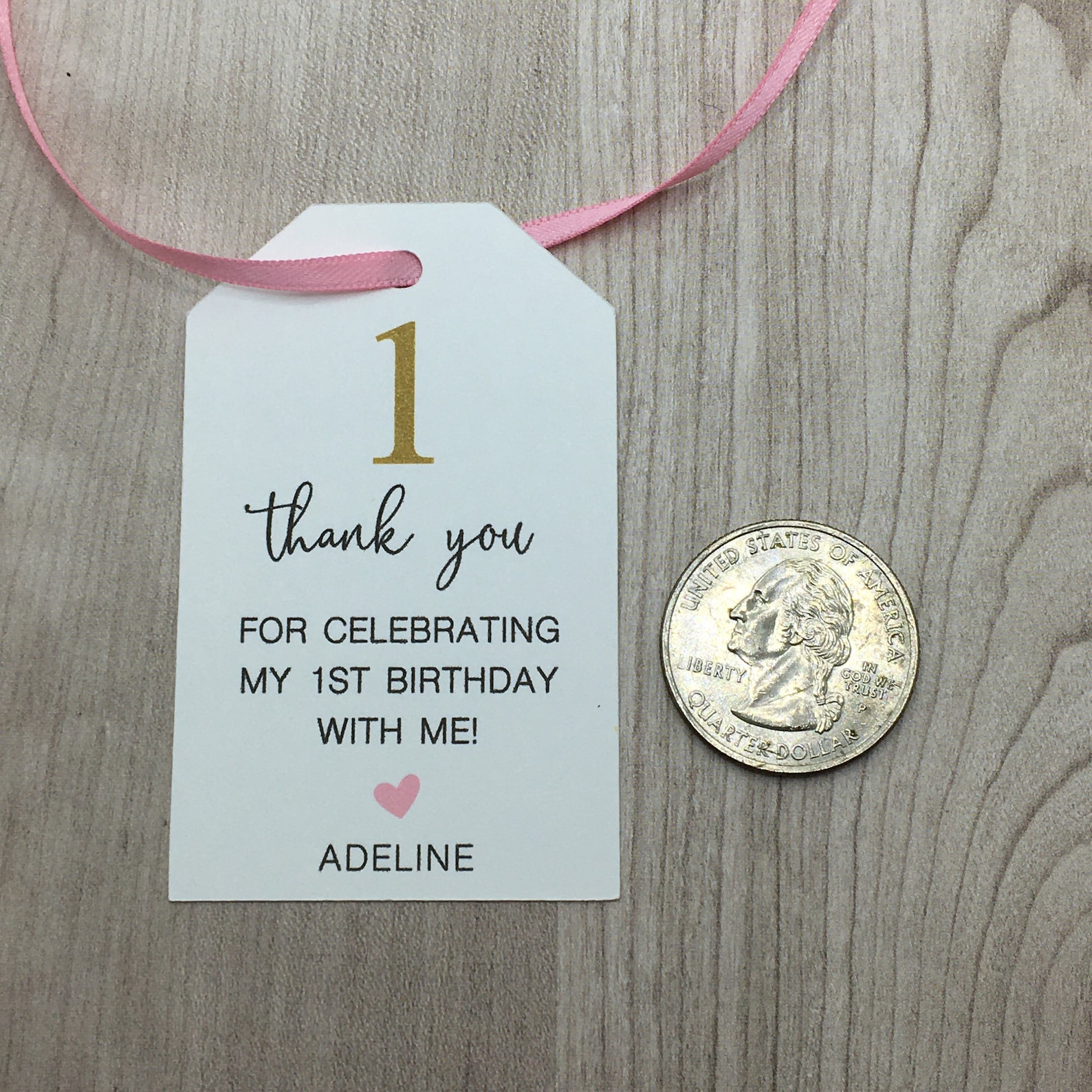 Custom 1 First Birthday Thank You Favor Tags - Etsy